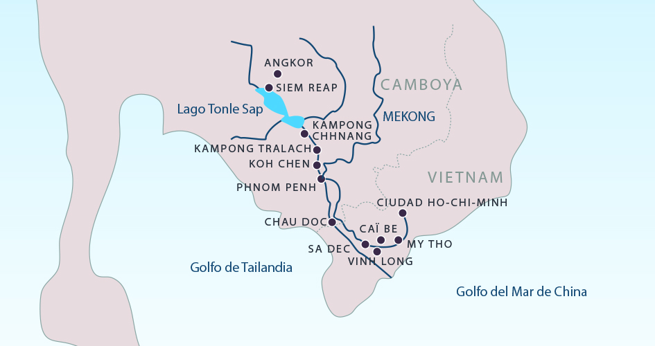 Cruceros fluviales por el Mekong